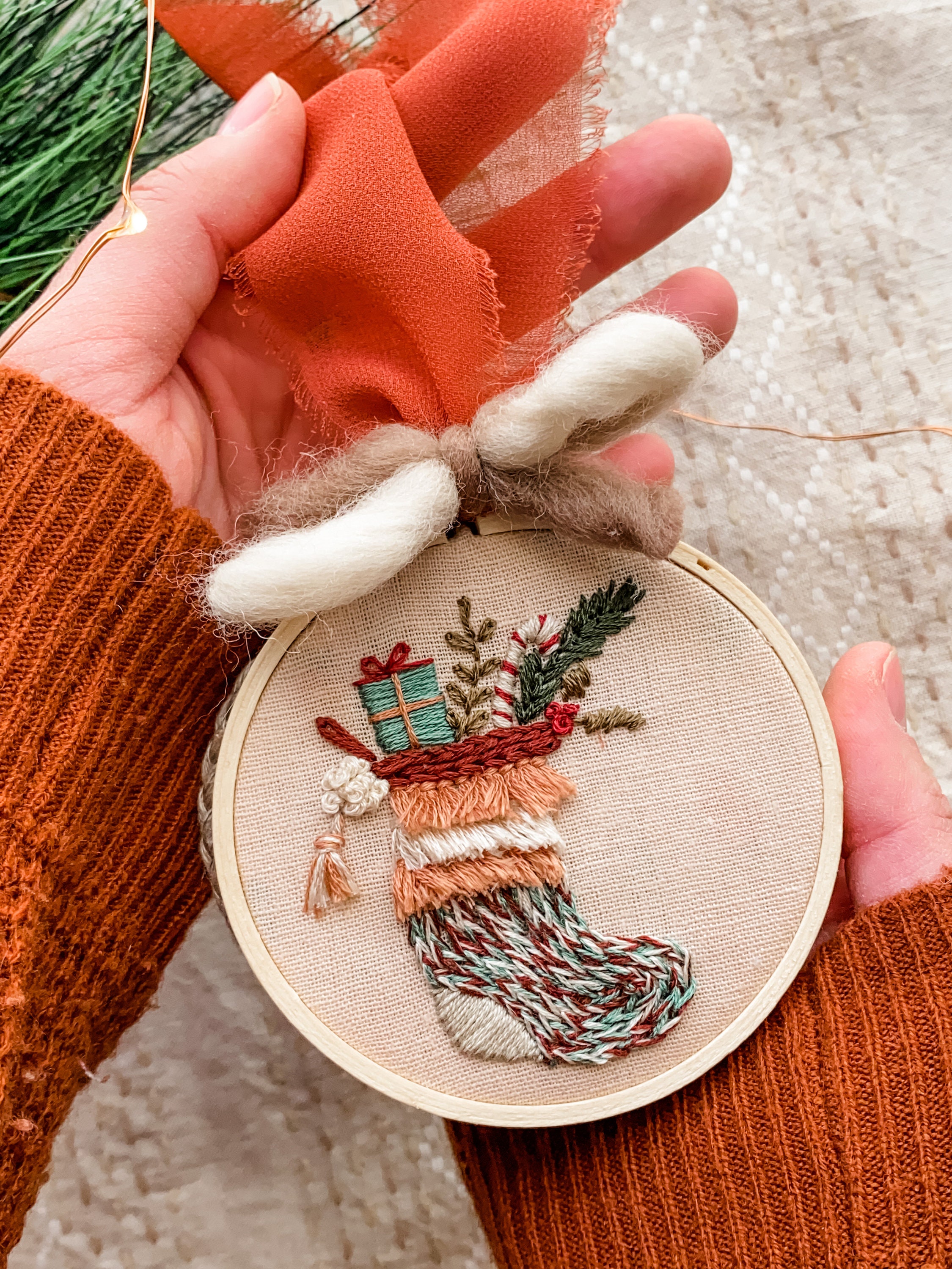 Full Kit Boho Stocking Ornament DIY Christmas Ornament - Etsy