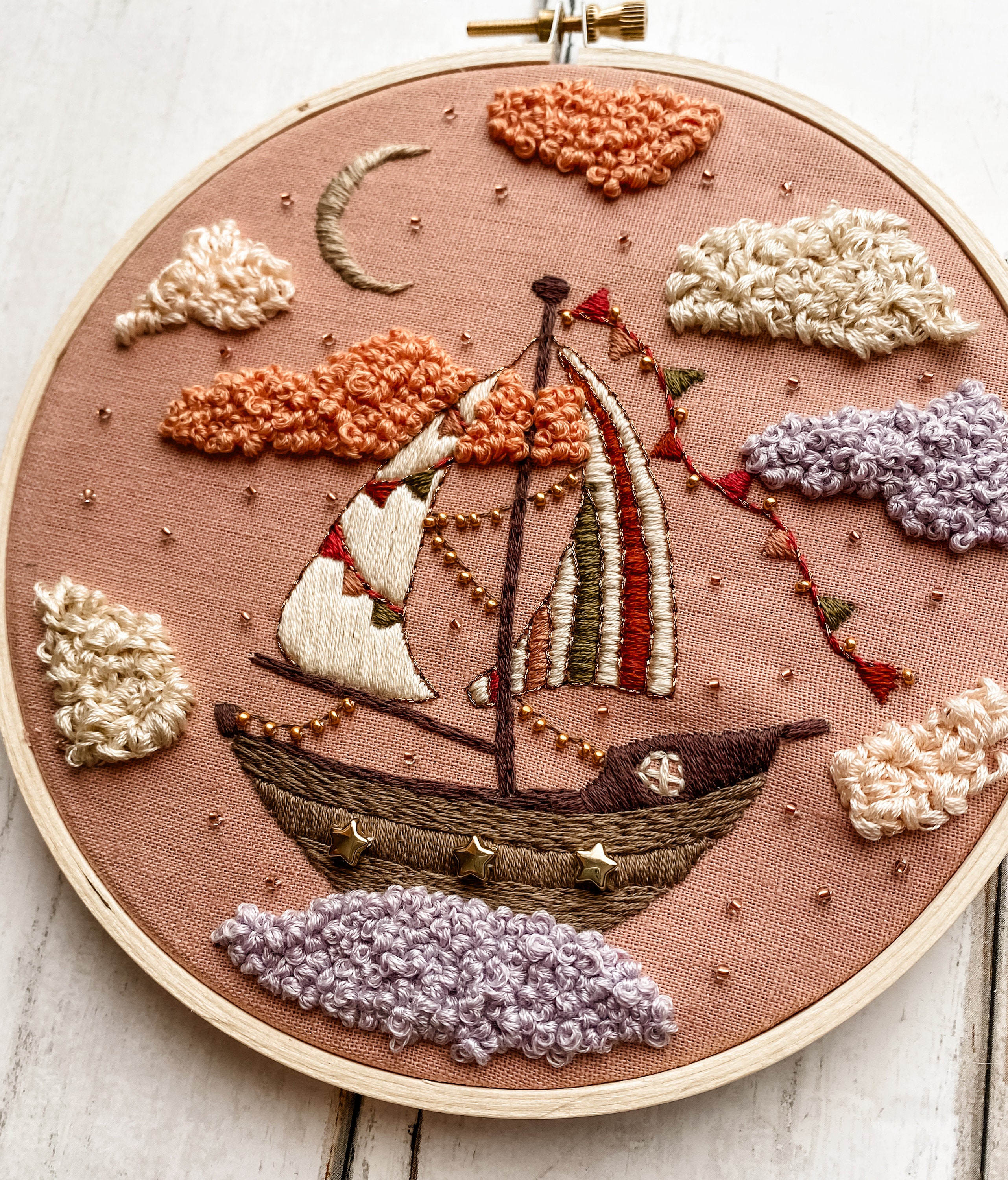 Dreams Afloat PDF Pattern- Instant Download - Hand Embroidery Pattern ...