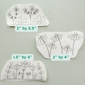 Bloom Wildly Floral Stick and Stitch Pack- Embroidery Stickers- Modern ...