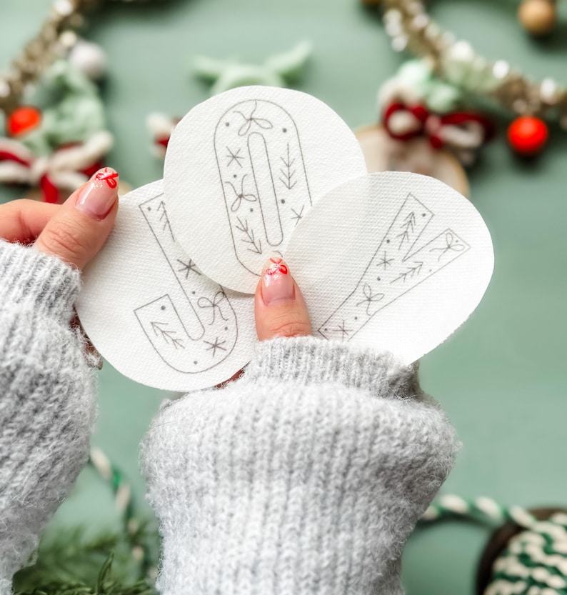 Merry Alphabet Ornament Kit- Choose Your Letter - Embroidery Kit - Etsy