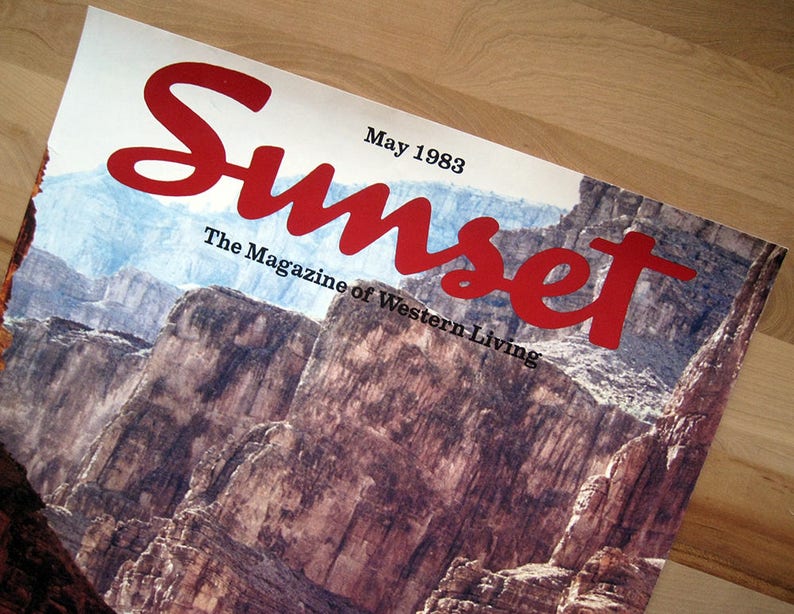 Sunset Magazine Large Paper Poster, May 1983, New Old Stock, Yosemite ...