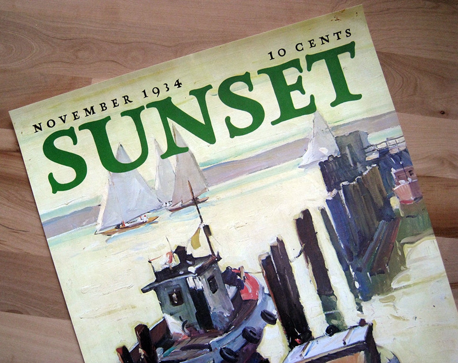 Sunset Magazine Large Paper Poster, November 1934, New Old Stock ...