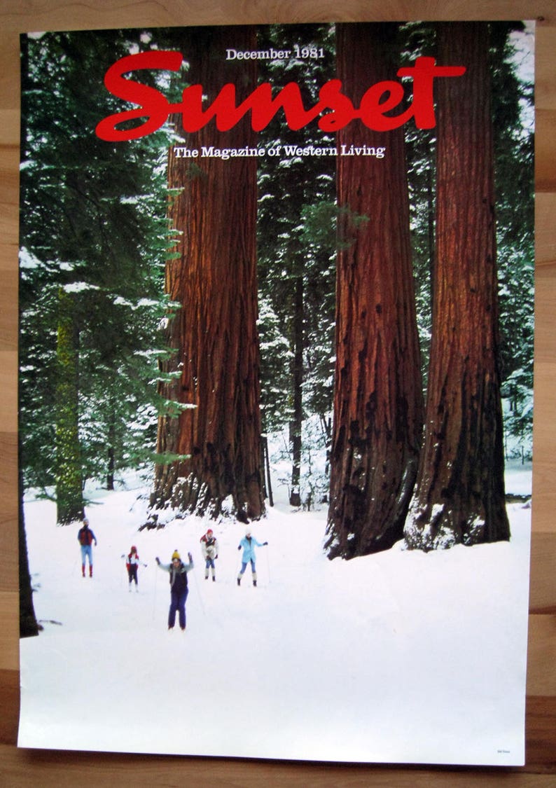 Sunset Magazine Large Paper Poster, December 81, New Old Stock, - Etsy