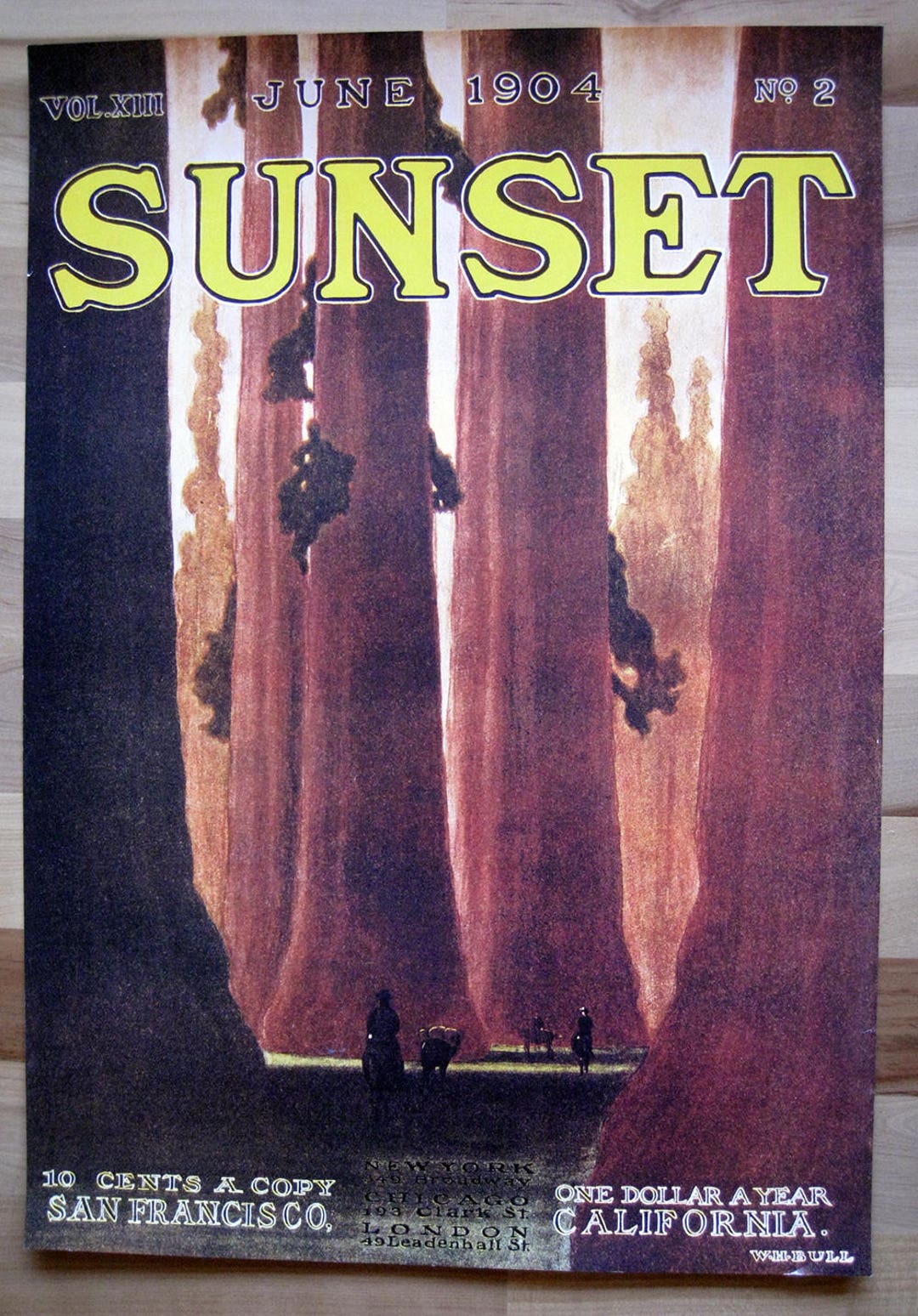 Sunset Magazine Large Paper Poster, June 1904, New Old Stock, - Etsy