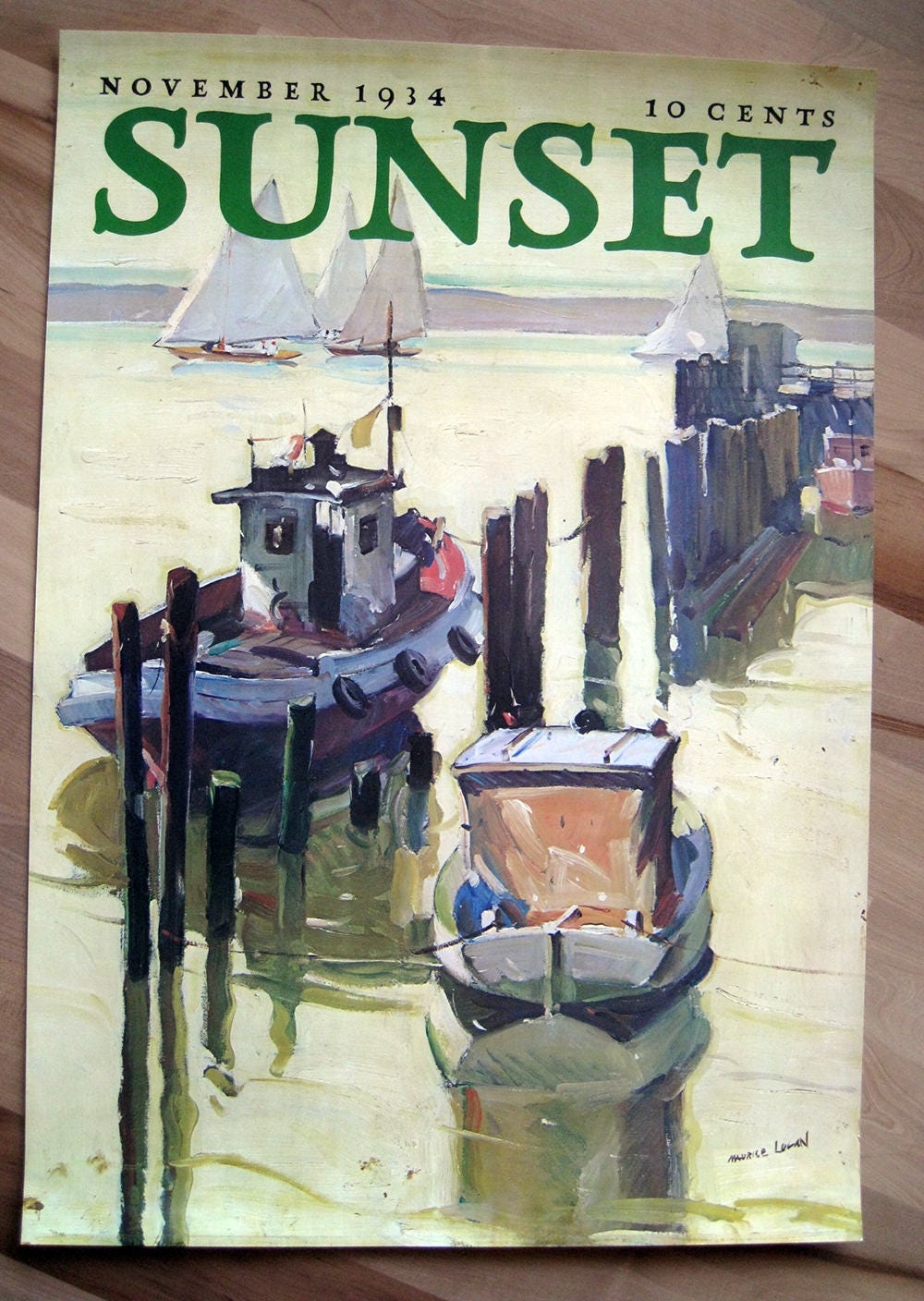 Sunset Magazine Large Paper Poster, November 1934, New Old Stock ...