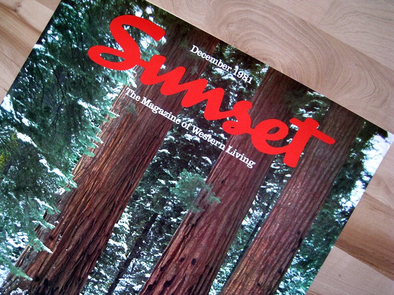 Sunset Magazine Large Paper Poster, December 81, New Old Stock, - Etsy