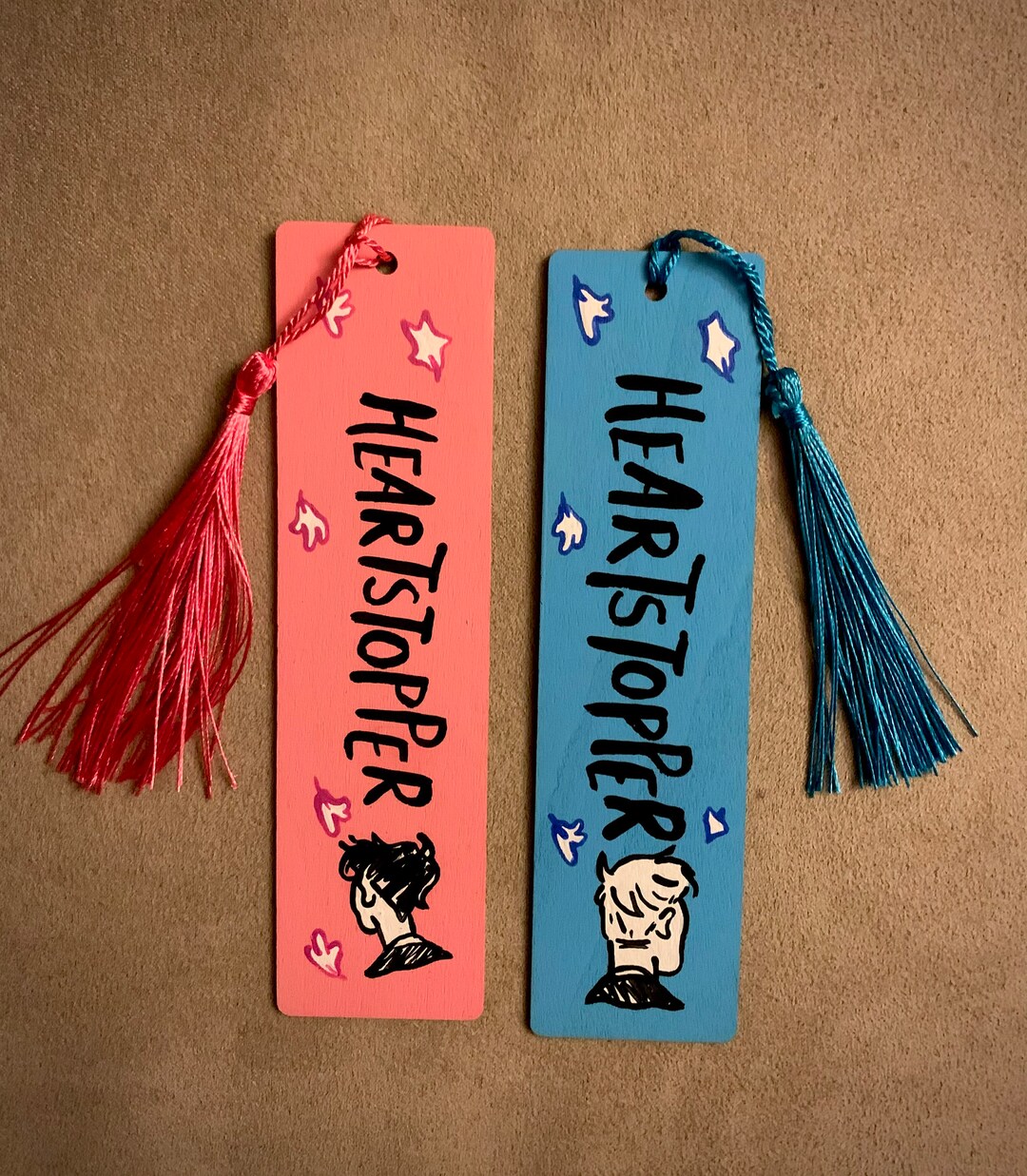 Handpainted Heartstopper Bookmark - Etsy