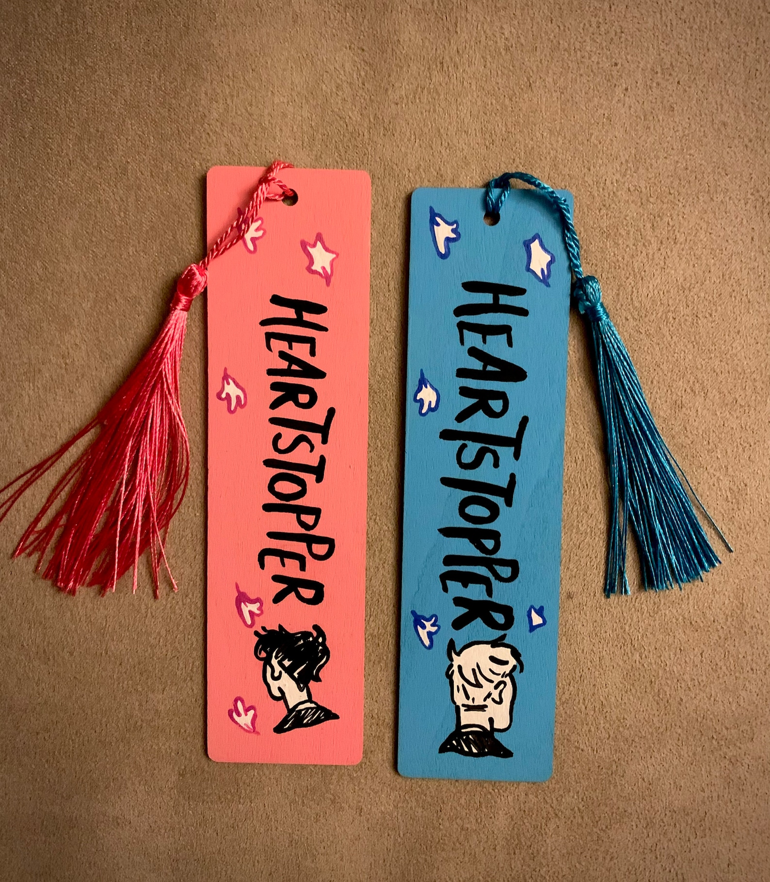 Handpainted Heartstopper Bookmark - Etsy