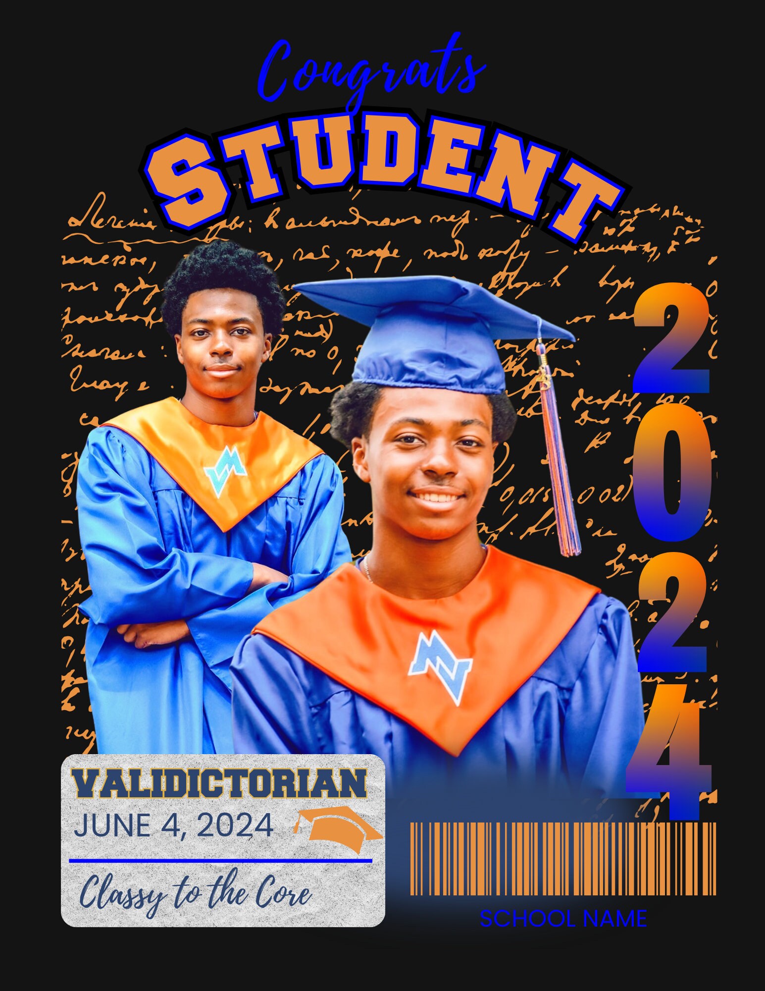Graduation Template, Graduation Shirt Template, Canva Graduation ...