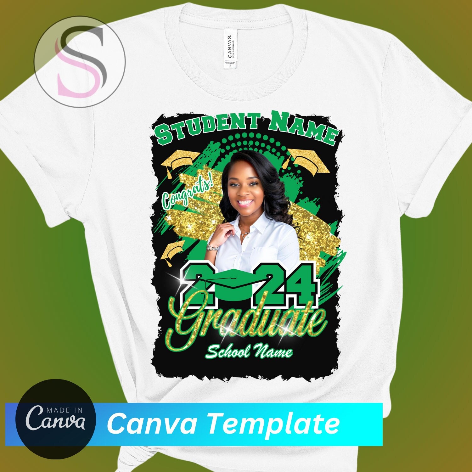 2024 Graduation Template, 2024 Graduation Shirt Template, Canva ...