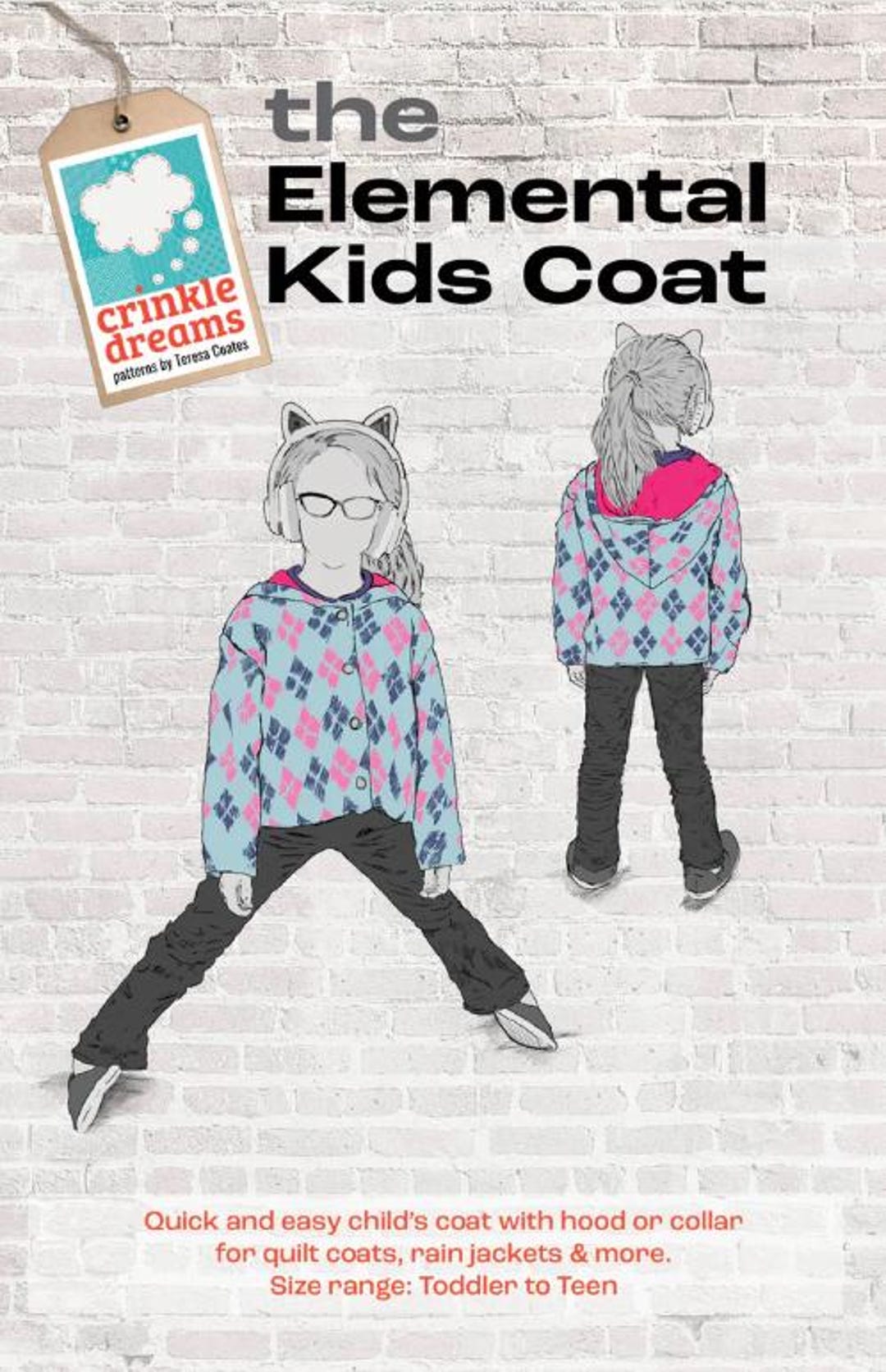 Elemental Kids Coat Pattern by Teresa Coates of Crinkle Dreams; Fits ...