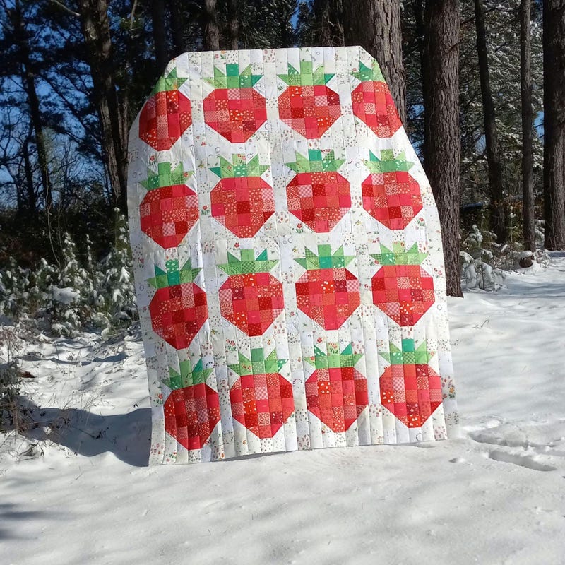 Strawberry Quilt - Etsy