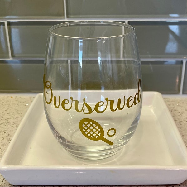 Tennis Overserved Wine Glass - Etsy