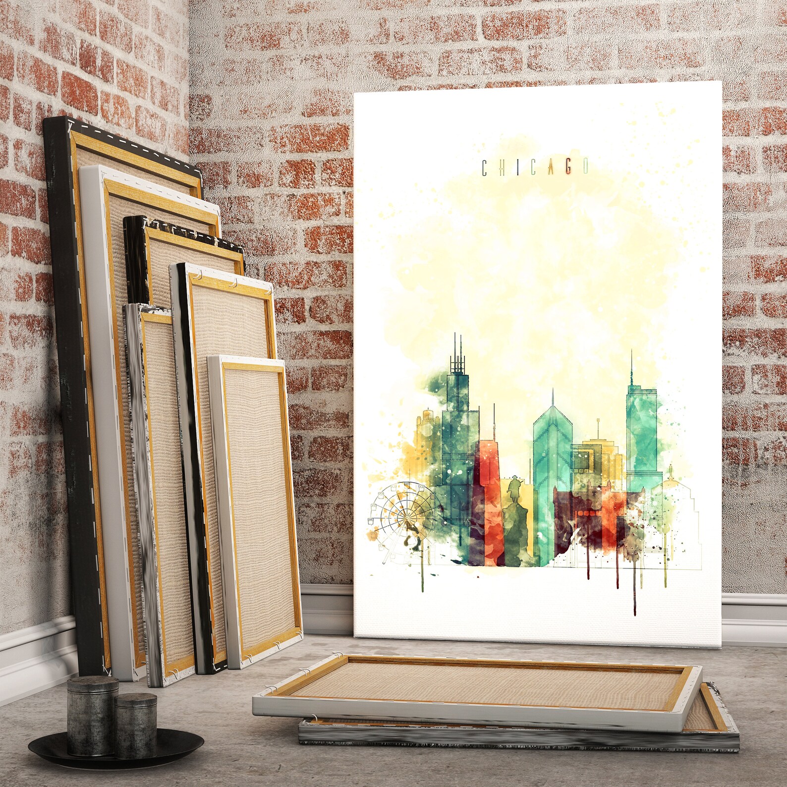 Chicago Modern Art for Home Illinois Print Canvas Art - Etsy