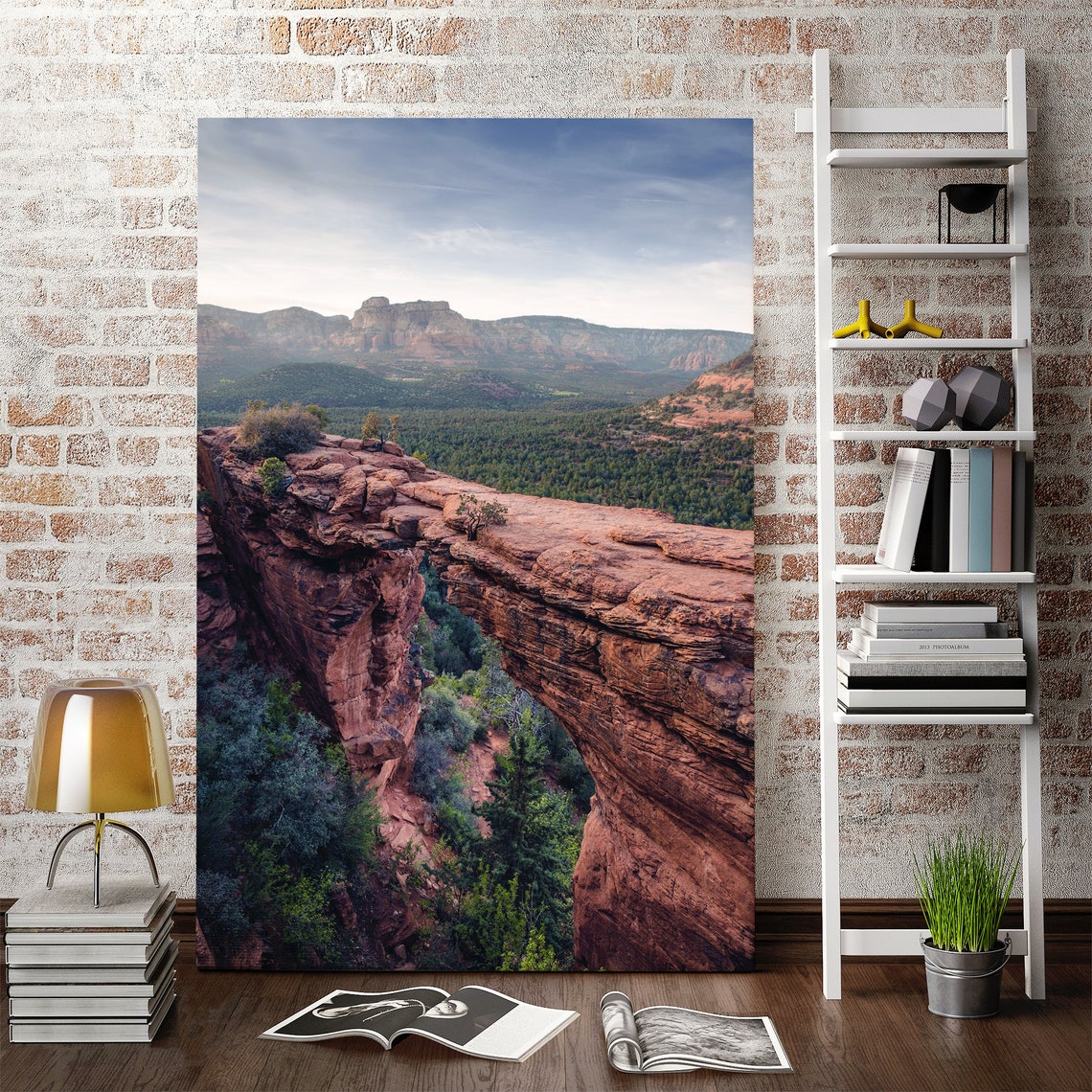 Impressão em tela da Ponte do Diabo em Sedona – Paisagem do Cânion de ...