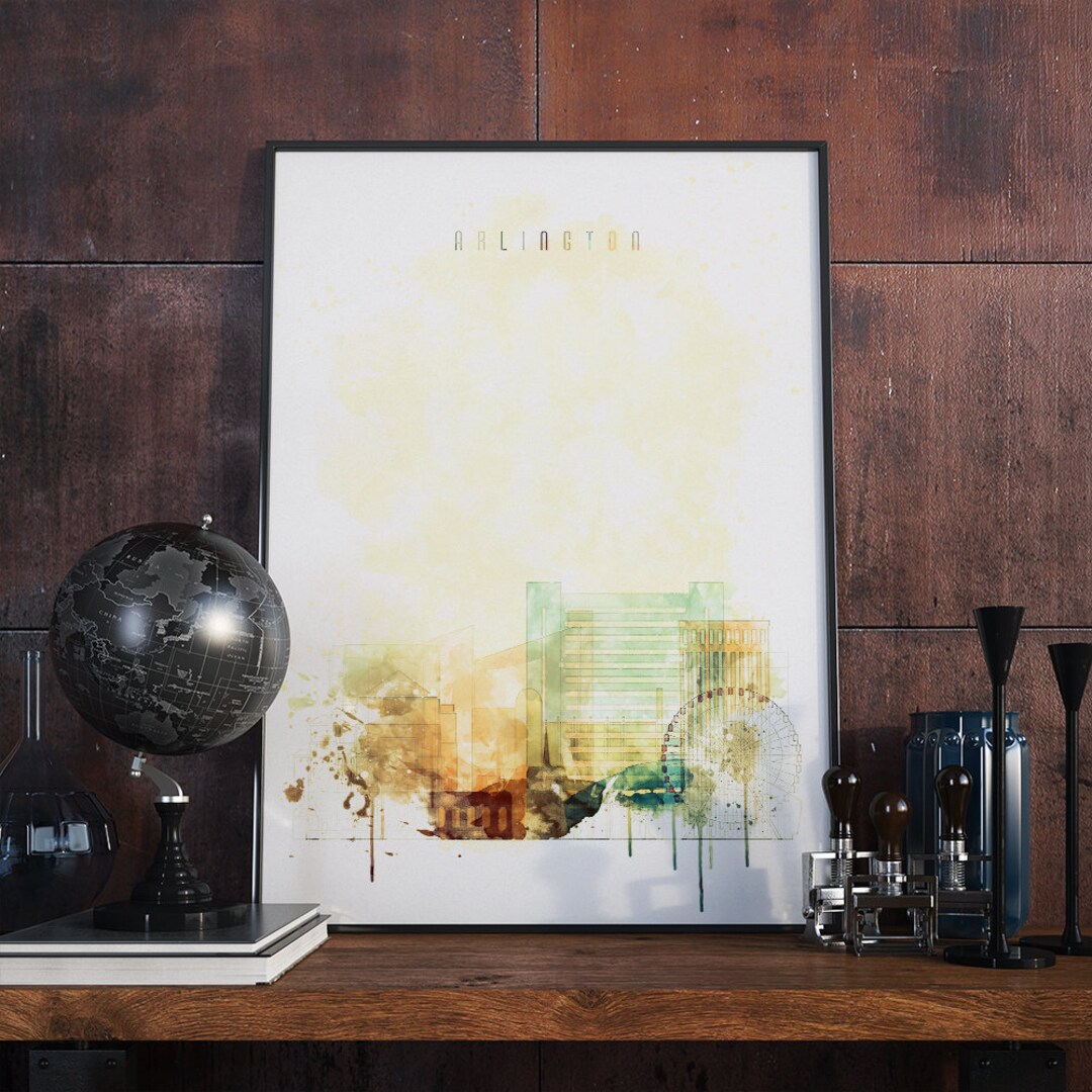 Arlington Watercolor Poster, Arlington Poster Print, Arlington Decor ...