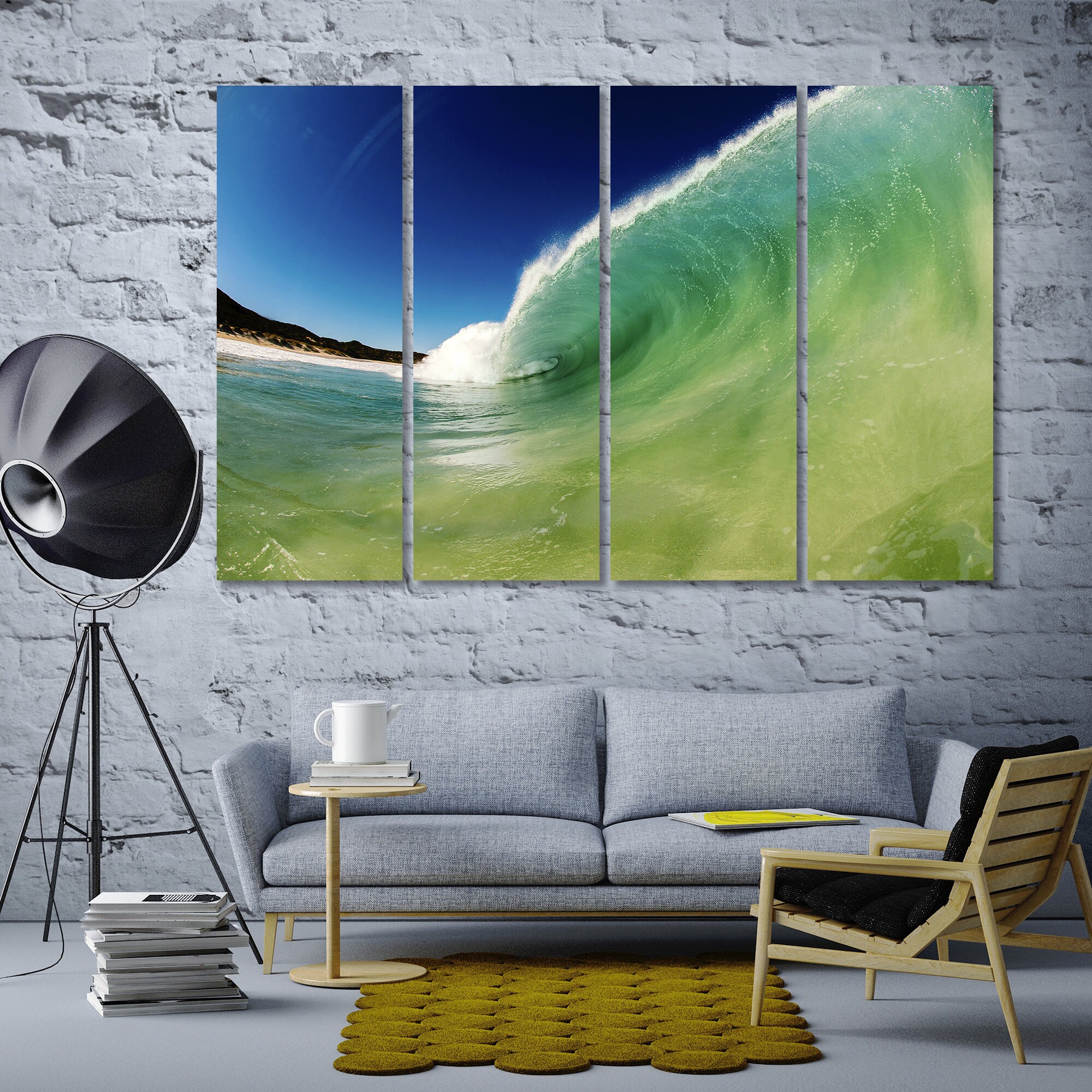Canvas Set of Wave Surf wall decor pictures | Etsy