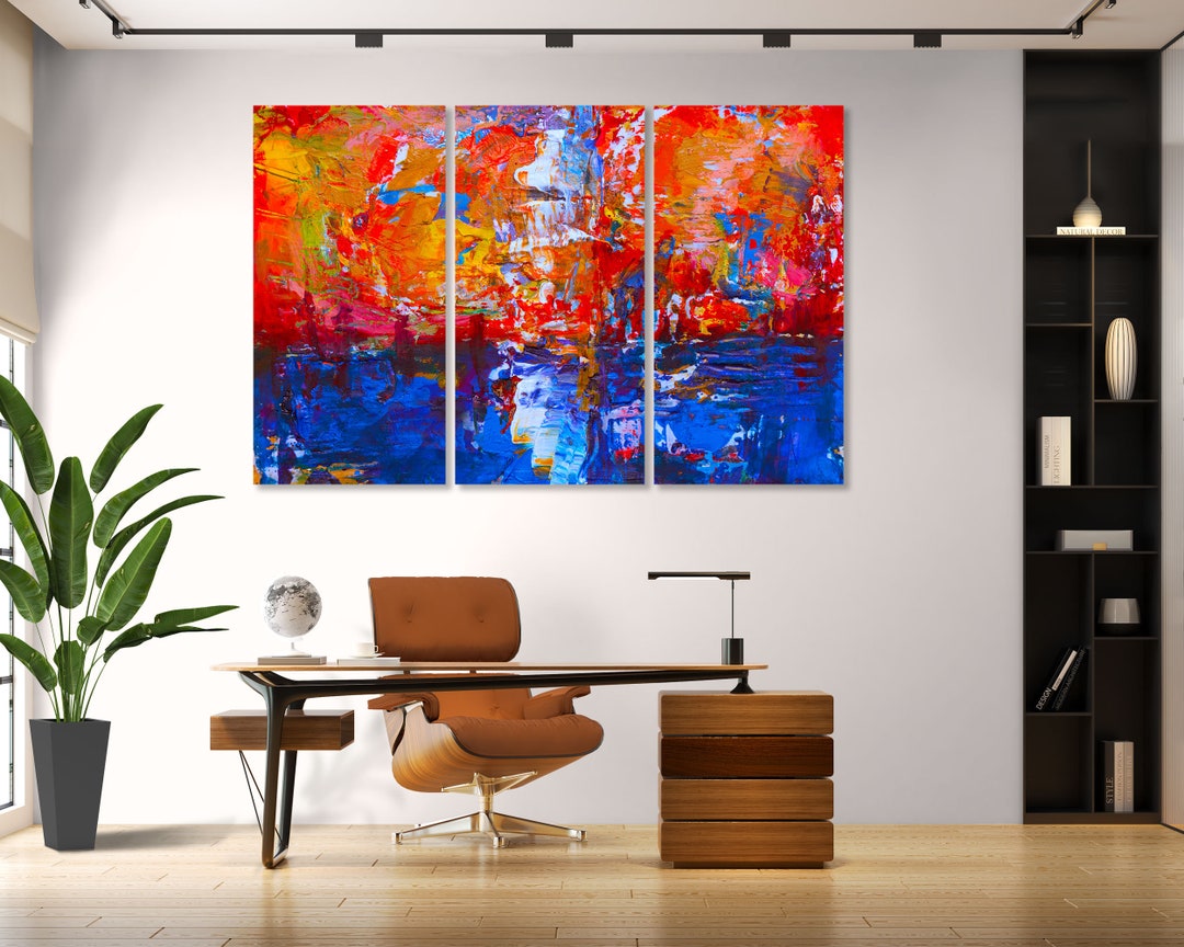 Vibrant Abstract Wall Art | Colorful Expressionist Painting Print for ...