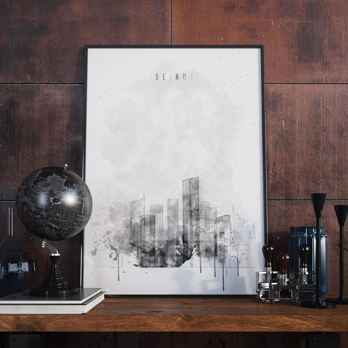 Beirut Watercolor Poster Beirut Poster Print Beirut Wall - Etsy