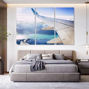 Airplane Canvas Set, Airplane Wall Decor on Canvas for Home & Office ...