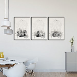 Edmonton Wall Art, Edmonton Poster Print, Edmonton Watercolor City ...