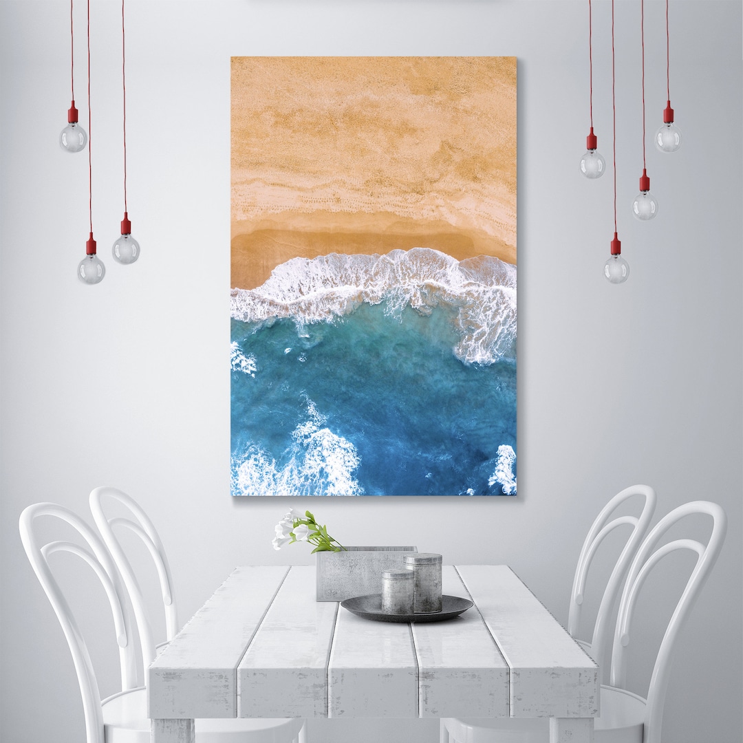 Beach Home Wall Decor, Sea Wave Print Art, Wave Wall Art, Beach Modern ...