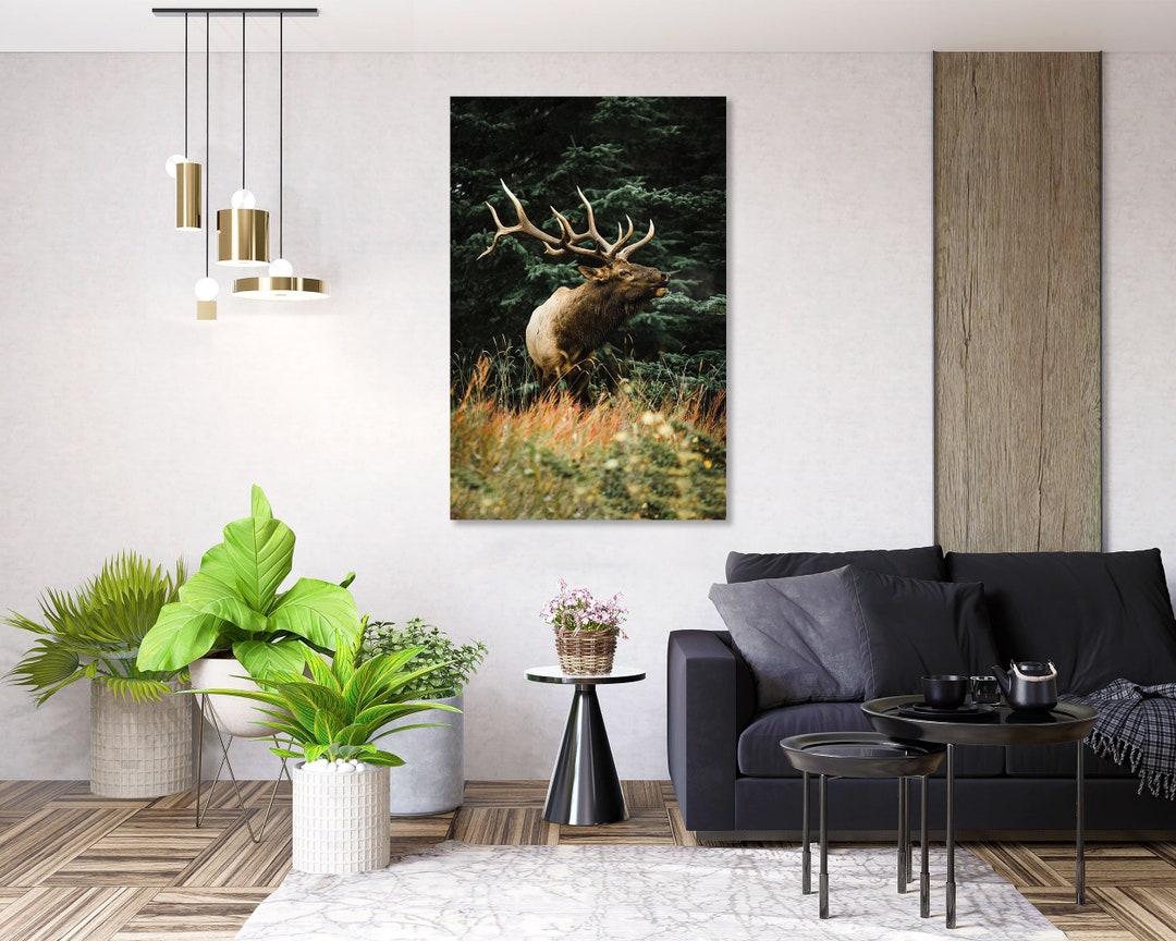 Deer Print Canvas, Deer Wall Decor, Deer Popular Art for Home Decor ...