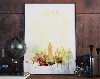 Dresden Germany City Skyline Poster Print Art - Etsy
