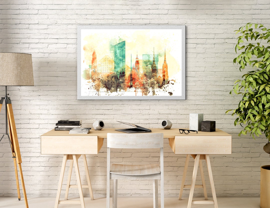Wroclaw City Print, Wroclaw Watercolor Poster, Wroclaw Aquarelle Poster ...