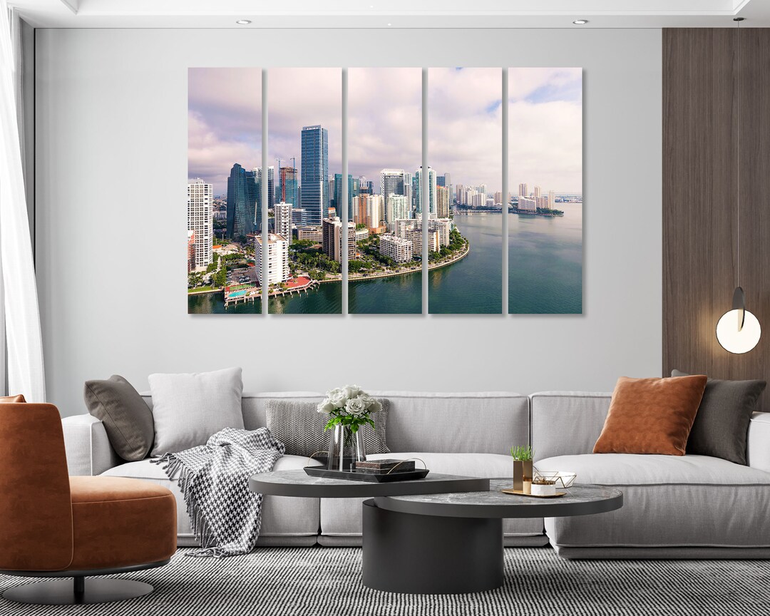 Miami Modern Wall Decorations Florida Pictures for Wall - Etsy