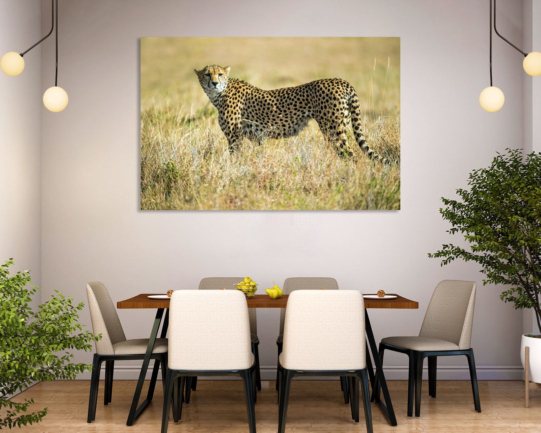 Cheetah Wall Decor Canvas, Cheetah Wall Art, Cheetah Painting on Canvas ...