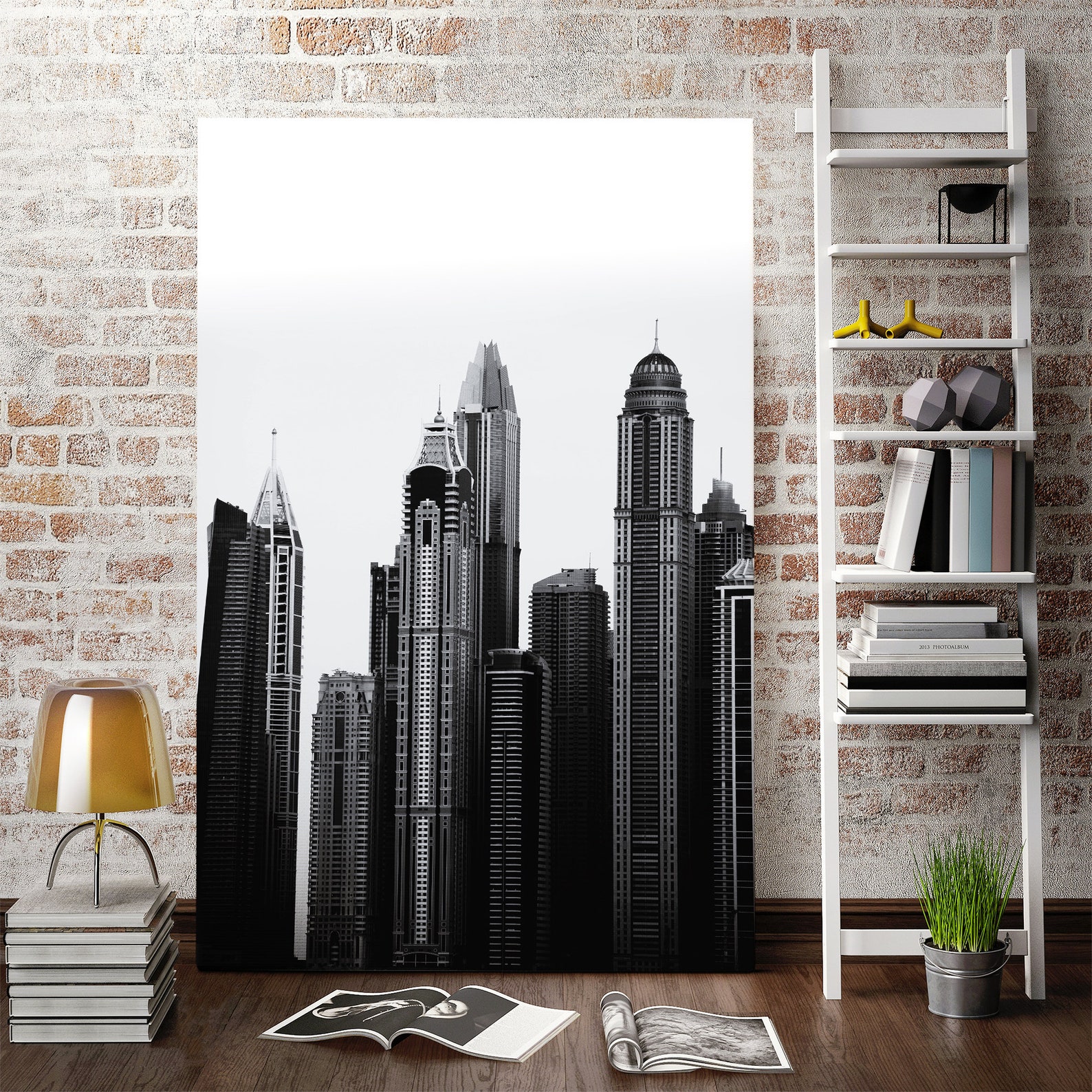 Houses in Dubai Large Framed Wall Art United Arab Emirates | Etsy