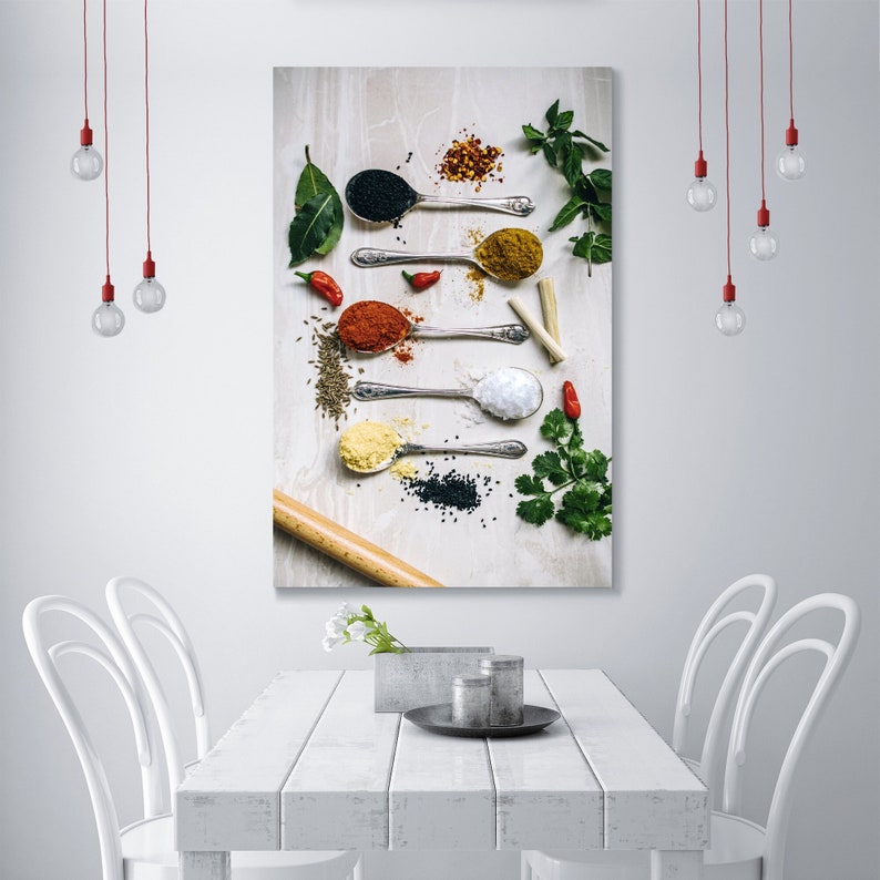 Spices and Herbs Canvas Art Print, Kitchen Decor - Etsy