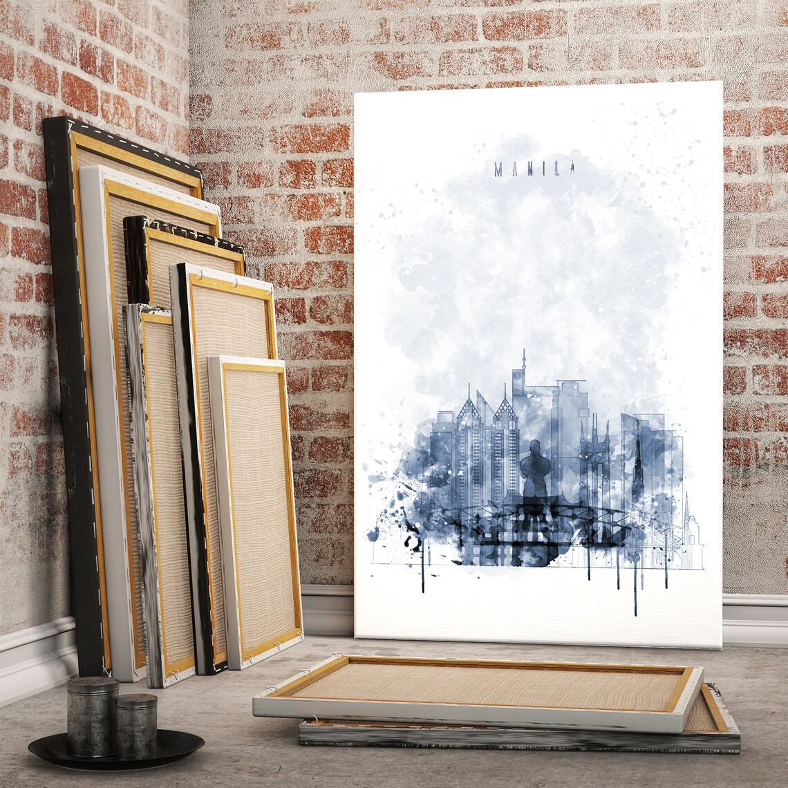 Manila Modern Wall Decor, Philippines Print Canvas Art, Manila ...