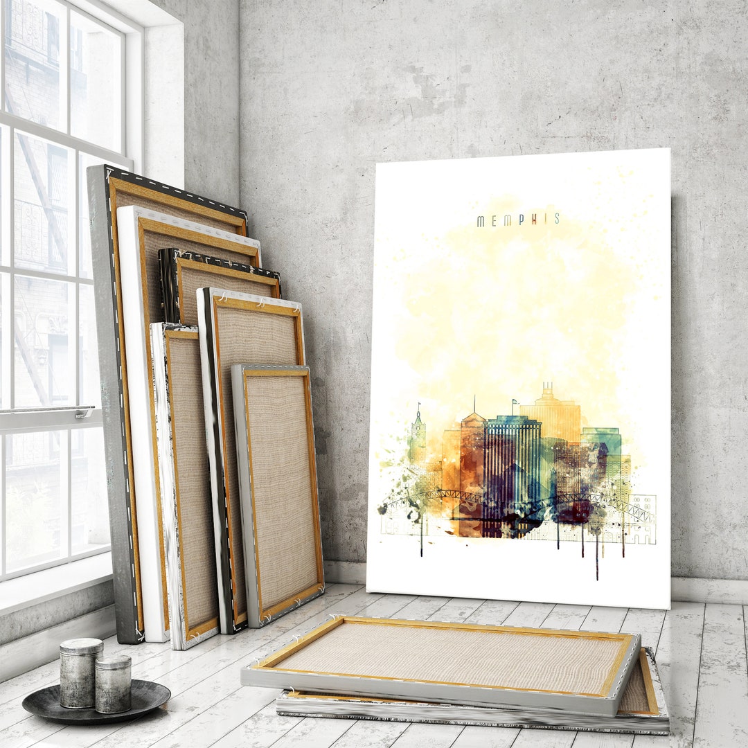 Memphis Large Art Print, State Tennessee Home Wall Decor, Memphis ...
