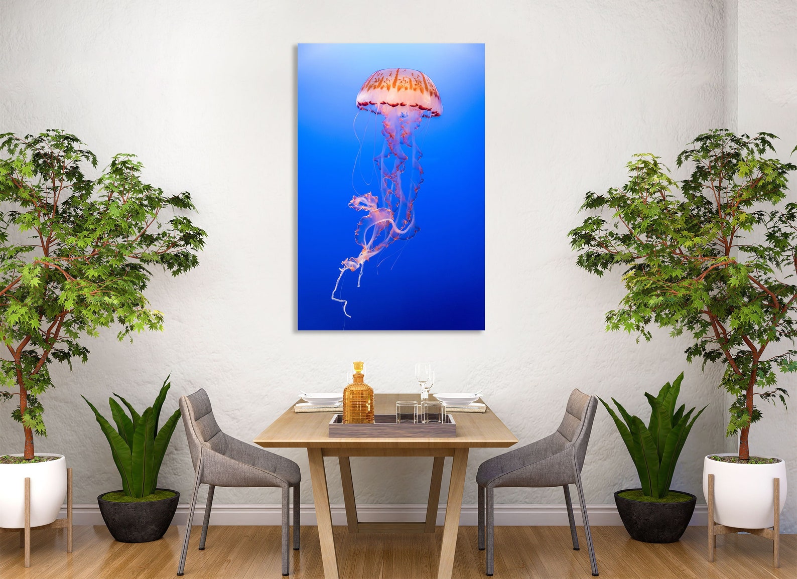 Jellyfish Modern Art Wall Decor, Underwater Life Modern Wall Frames ...