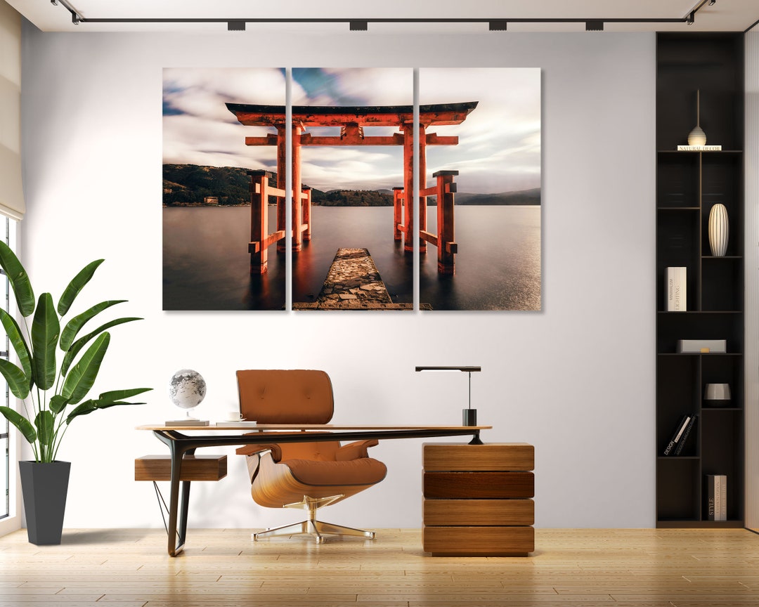 Torii is Japanese Gate Art for Wall, Red Japanese Gate Print Art on ...