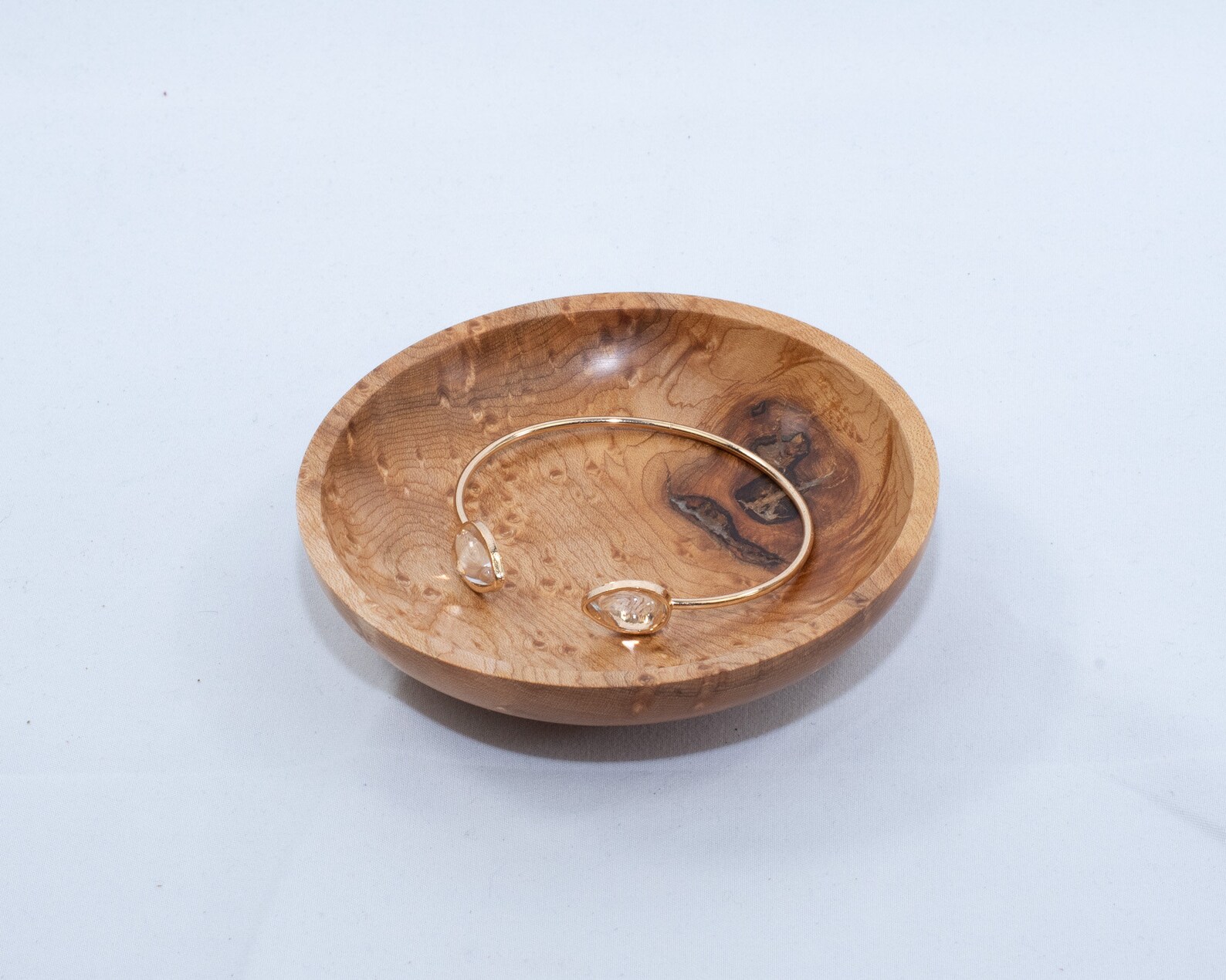 Bark Pocket Figured Bird's Eye Maple Jewelry Bowl-catenary Profile ...