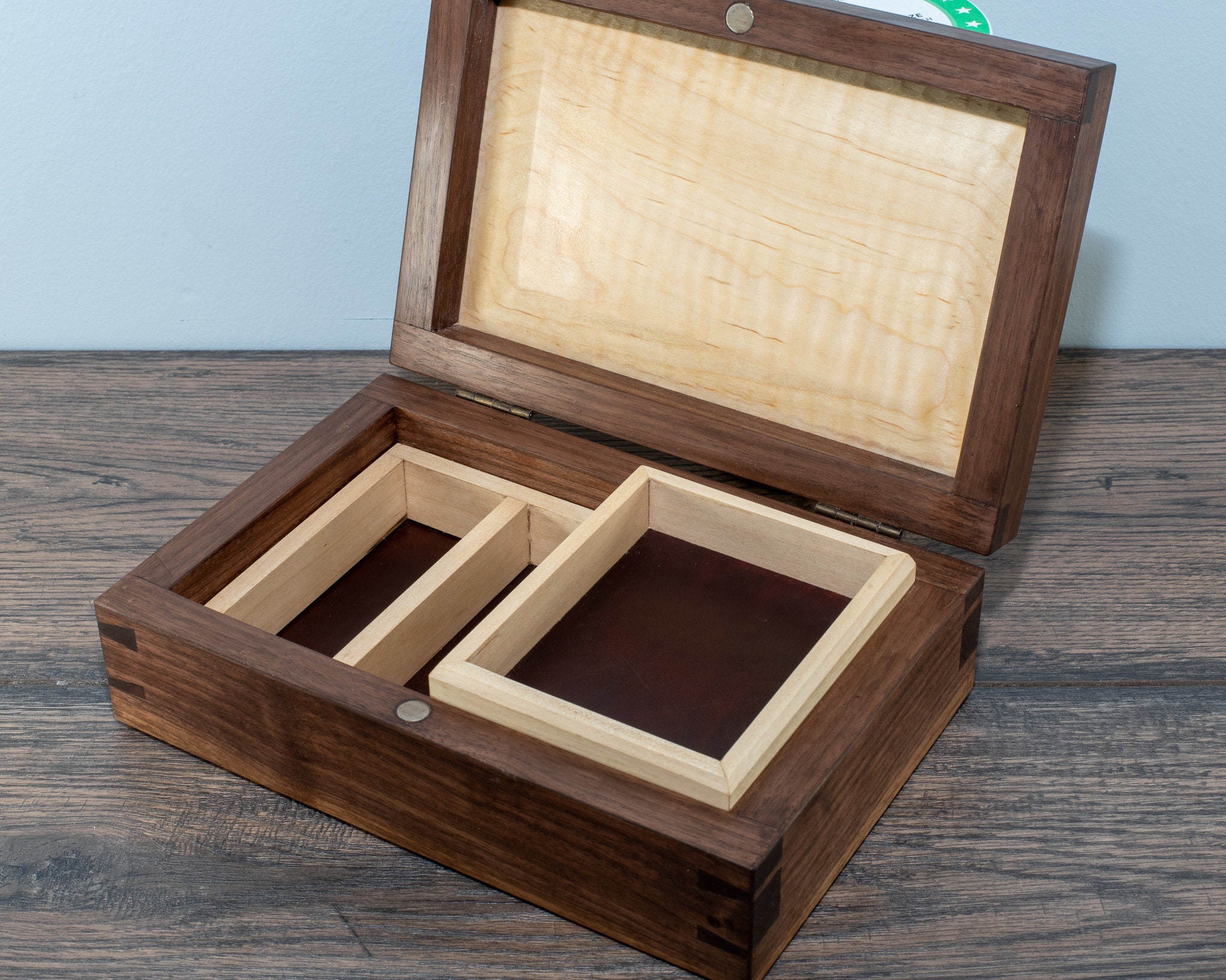 Handcrafted Black Walnut Mitered Dovetail Jewelry Box With - Etsy
