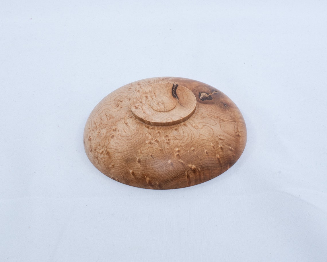Bark Pocket Figured Bird's Eye Maple Jewelry Bowl-catenary Profile ...