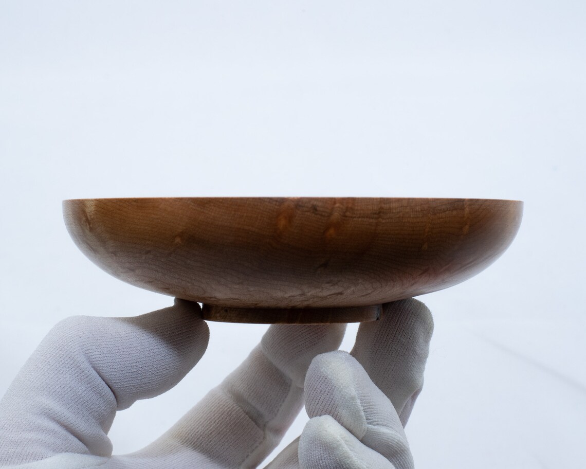 Bark Pocket Figured Bird's Eye Maple Jewelry Bowl-catenary Profile ...