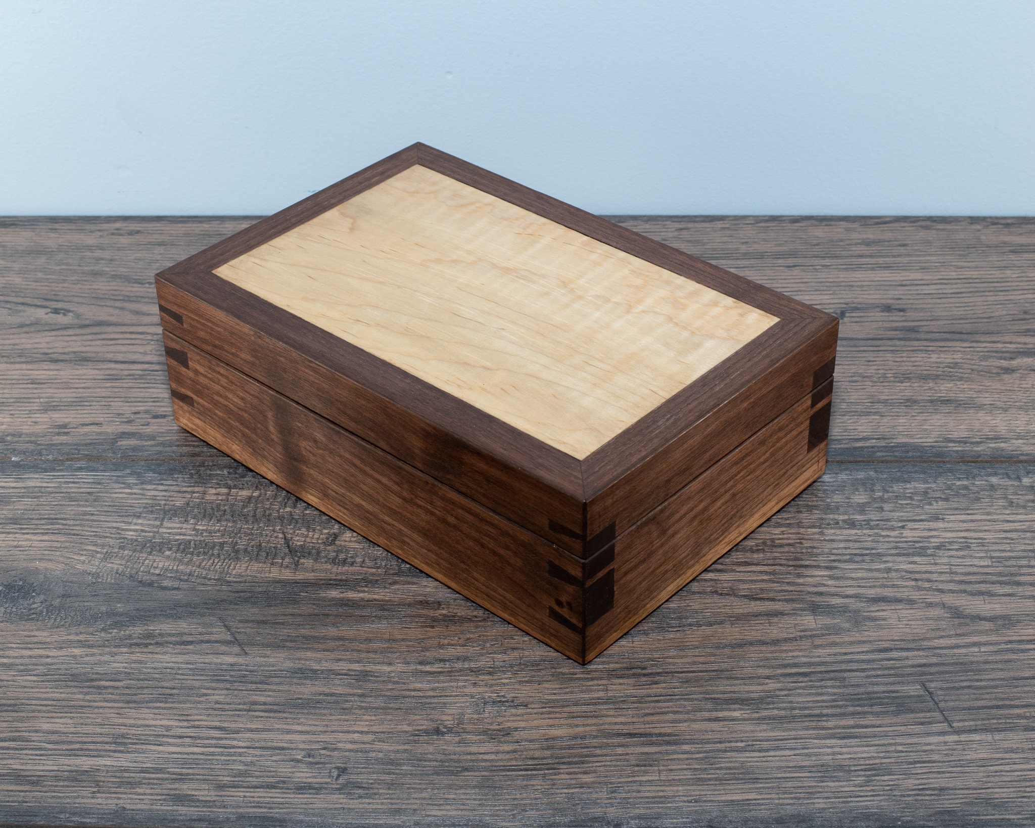 Handcrafted Black Walnut Mitered Dovetail Jewelry Box With - Etsy