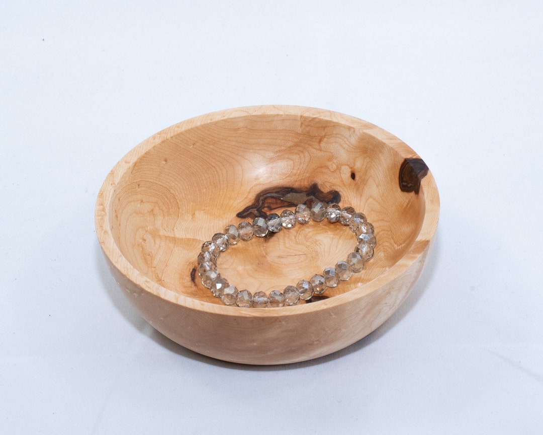 Bark Pocket Figured Maple Jewelry Bowl-calabash Profile [approx 5.25x1 ...