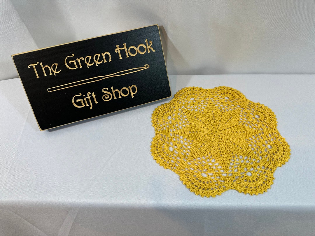 Crochet Doily, Cotton, Mustard Yellow, 10.5 Inches - Etsy