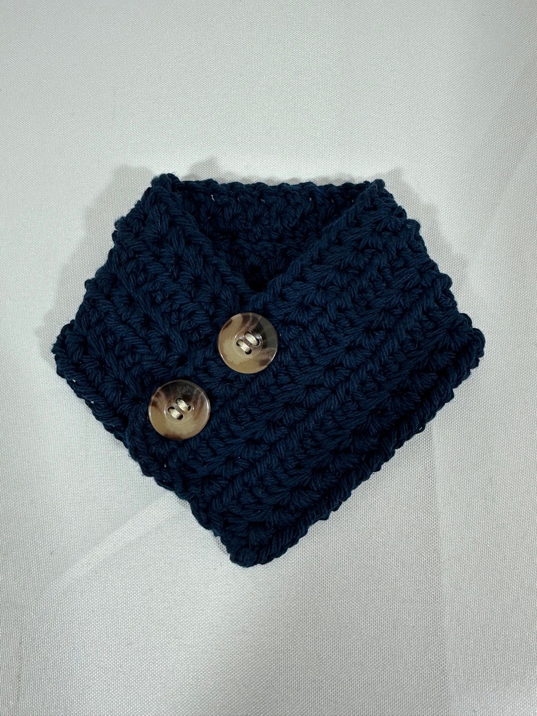 Crochet Dog Cowl Scarf for Small Dog, Navy - Etsy