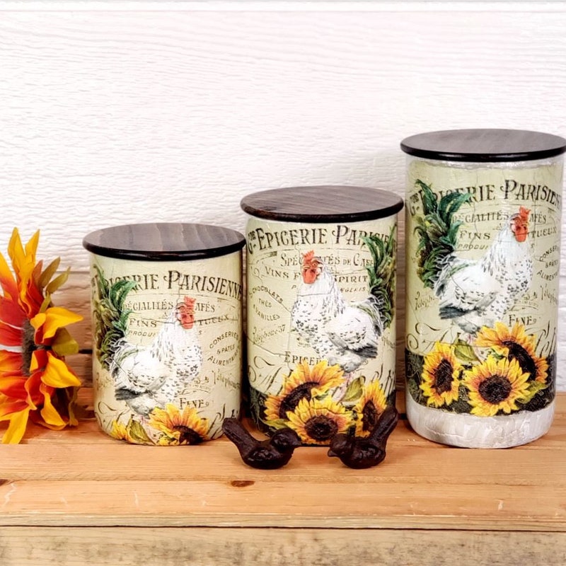 Rooster Canister Set - Etsy
