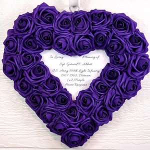 In Loving Memory Purple Heart Recipient Purple Rose Memorial - Etsy
