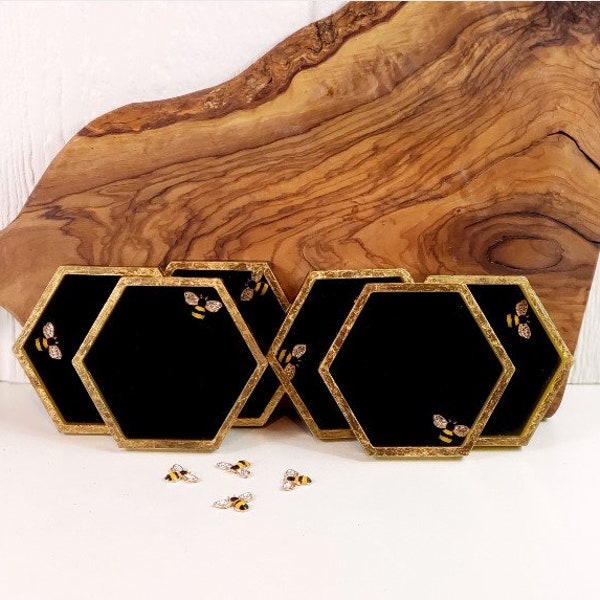 Bee Coasters - Etsy