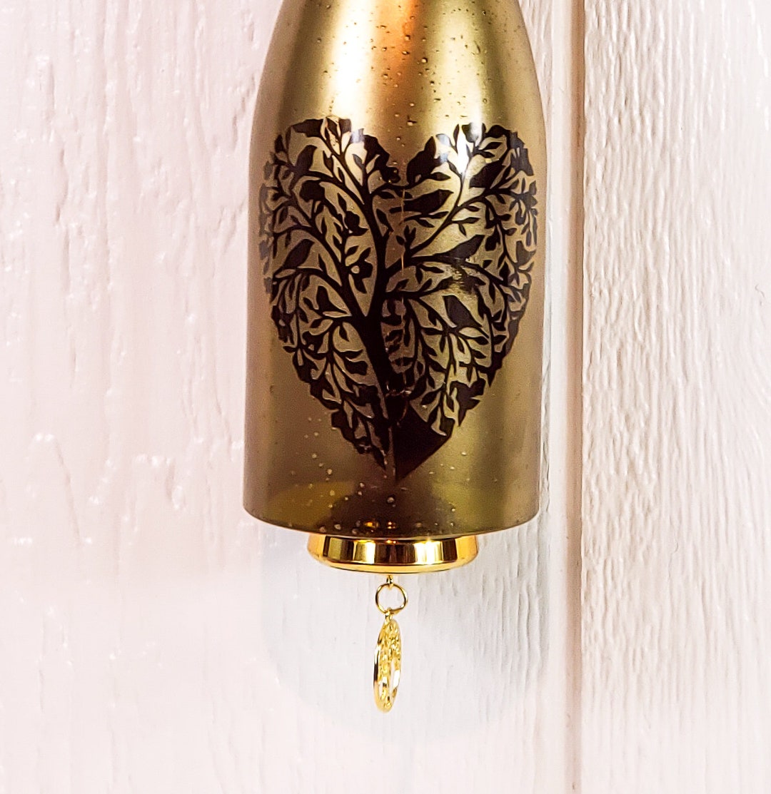 Gold Tree of Life Heart Wind Chime | Symbol of Strength and Beauty, and ...