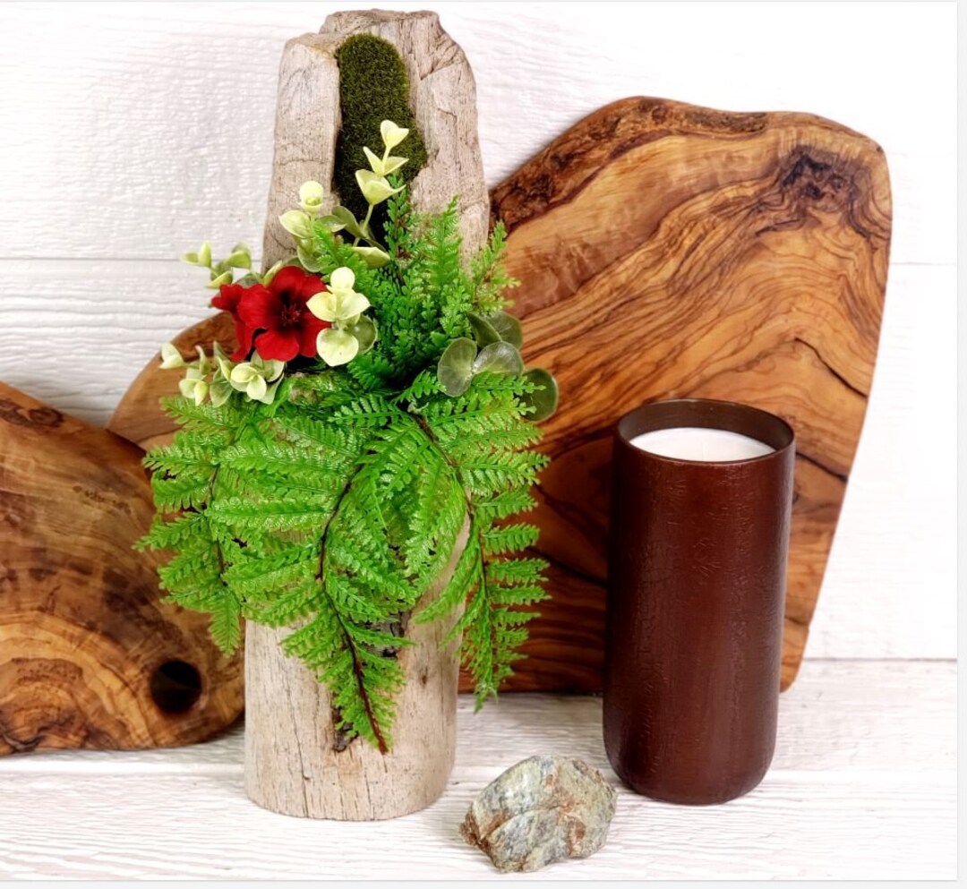 Driftwood Fern and Moss Terrarium | Rustic Home Decor | Country Home ...